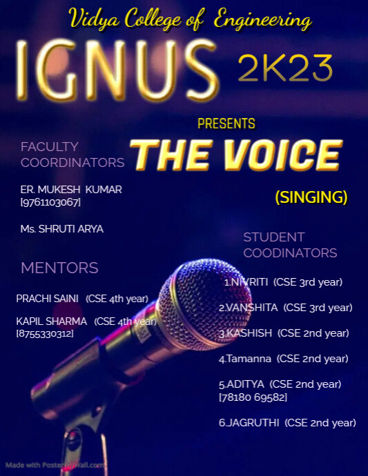 CHOIR REHEARSAL TEMPLATE | PosterMyWall