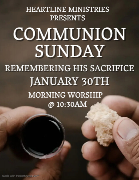 Copy of Church Communion Sunday Flyer Template | PosterMyWall