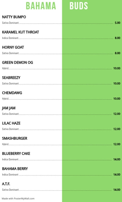 Flower Menu | PosterMyWall