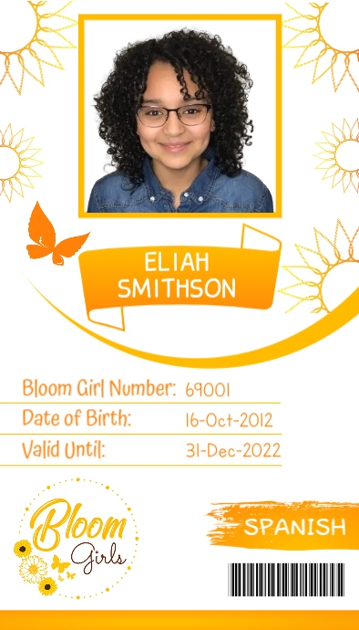 Copy of Copy of Copy of Bilingual Kids ID Card | PosterMyWall
