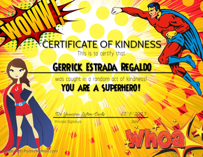 Copy of Certificate of Kindness (15) | PosterMyWall