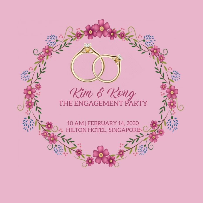 133 Engagement Template | PosterMyWall