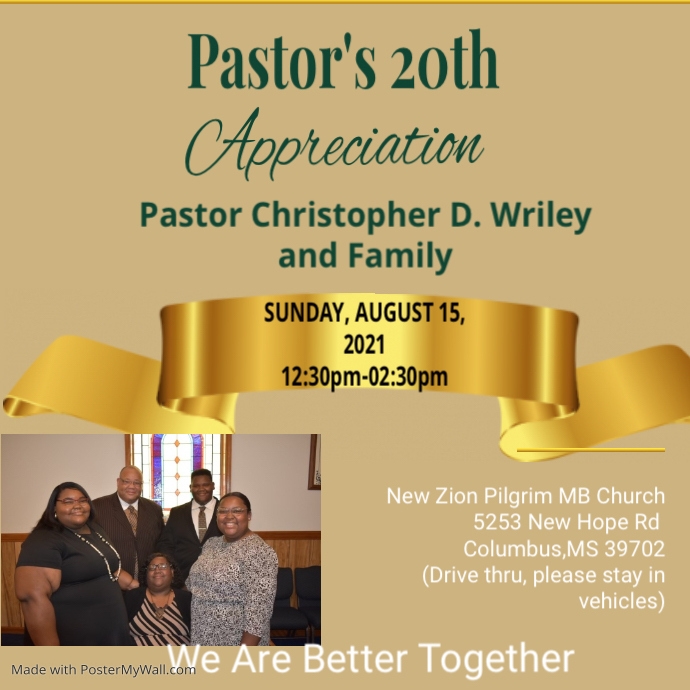 Copy of Pastor's wife appreciation social media post | PosterMyWall