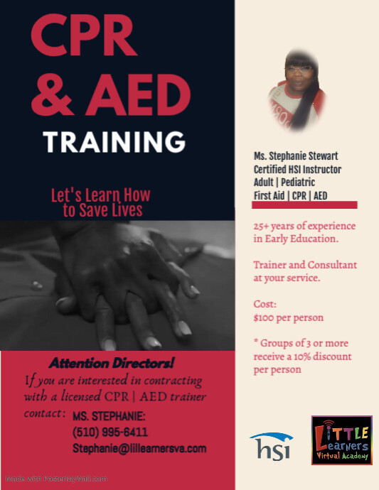 First Aid & CPR Training Flyer | PosterMyWall