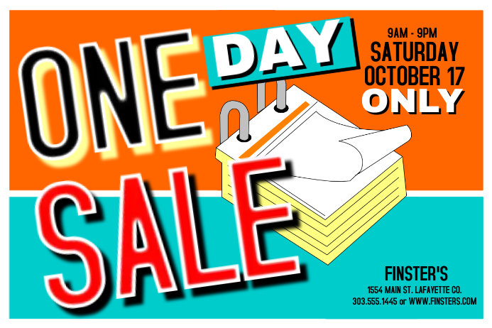 Copy of One Day Sale | PosterMyWall