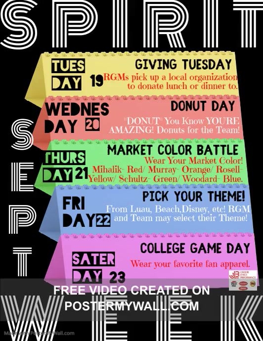 SPIRIT WEEK | PosterMyWall
