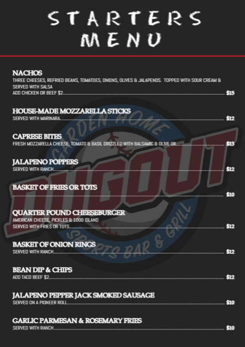 DUGOUT STARTERS FRONT | PosterMyWall