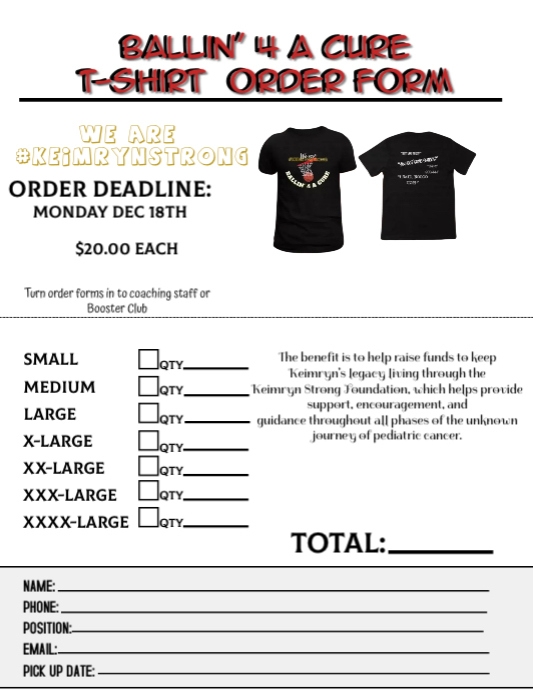 shirt order form | PosterMyWall