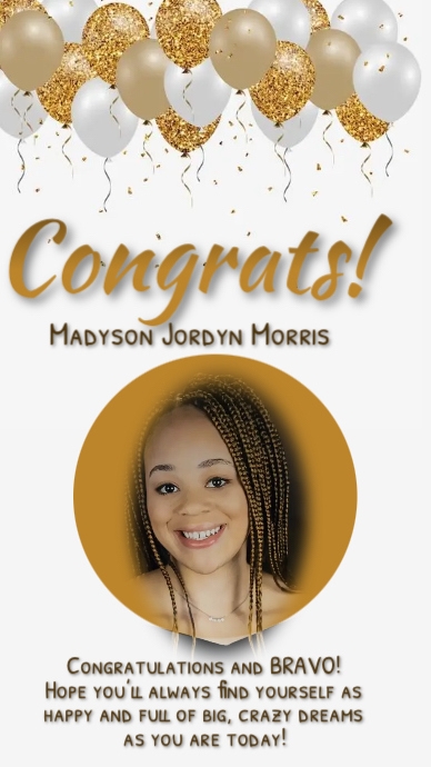 congratulations grad INSTAGRAM STORY TEMPLATE | PosterMyWall