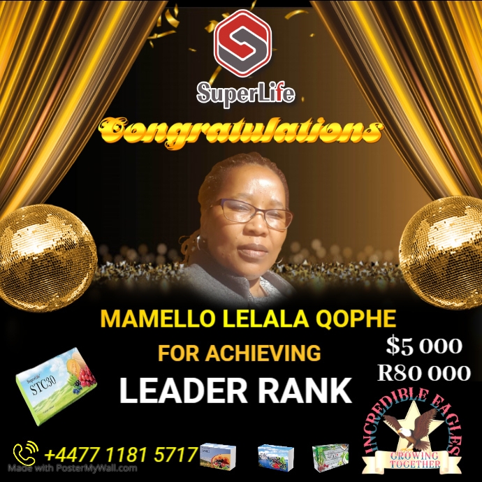 Congrats Leadership Rank | PosterMyWall