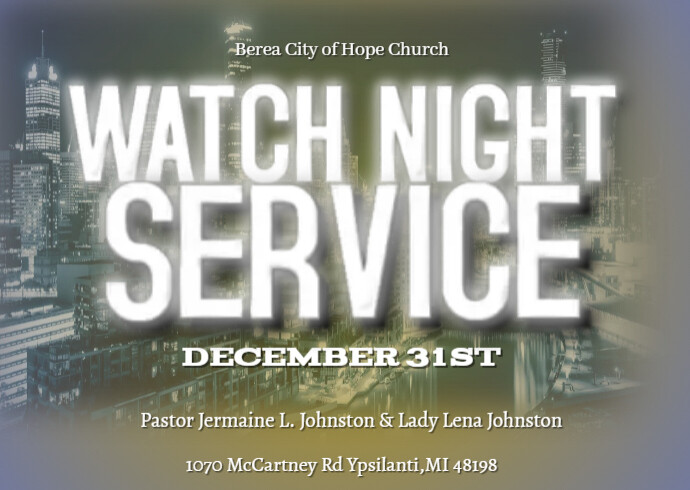 Copy of Copy of Church Watch Night Service | PosterMyWall
