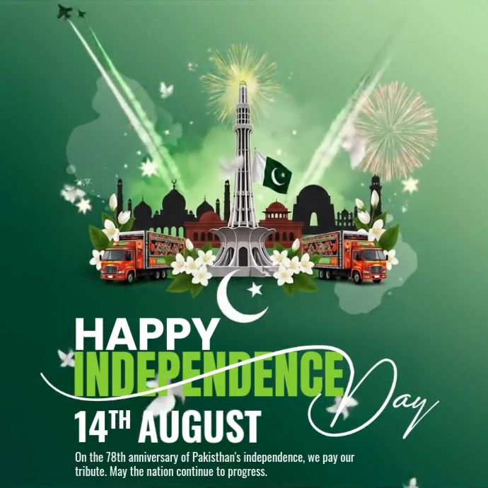 Copy of 14 August Independence Day of Pakistan | PosterMyWall