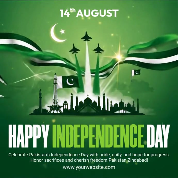 14 August Independence Day of Pakistan Template | PosterMyWall