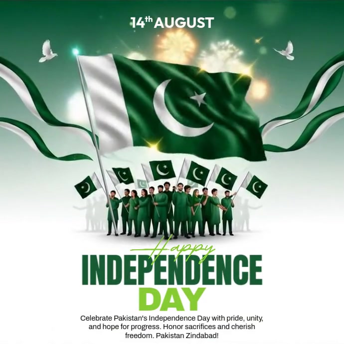 14 August Independence Day of Pakistan Template | PosterMyWall