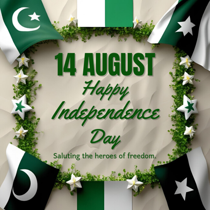 14 August Independence Day Template Instagram Post | PosterMyWall