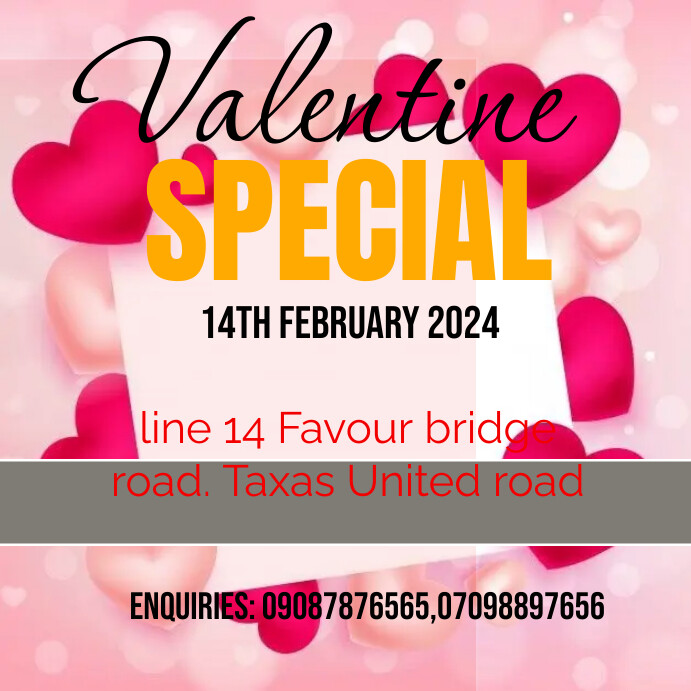 Plantilla de 14 February 2024 Valentine | PosterMyWall