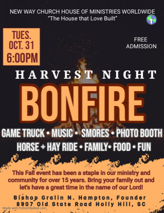 Copy of CHURCH BONFIRE POSTER | PosterMyWall