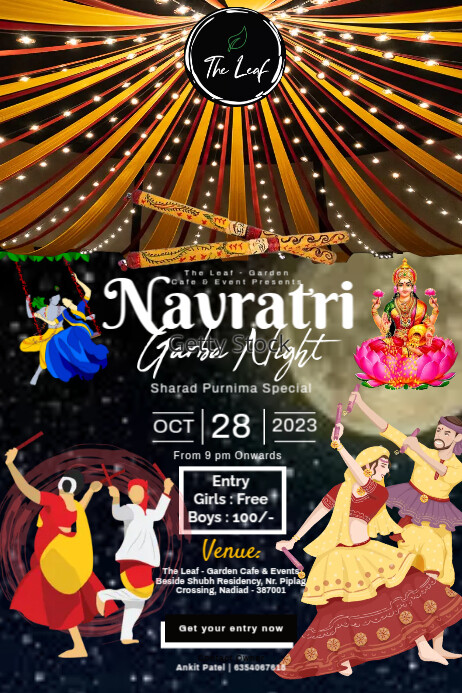 Copy of Navratri Garba Night Celebration Template | PosterMyWall