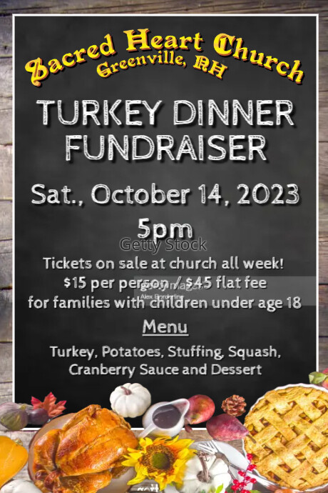 Turkey Dinner Fundraiser | PosterMyWall