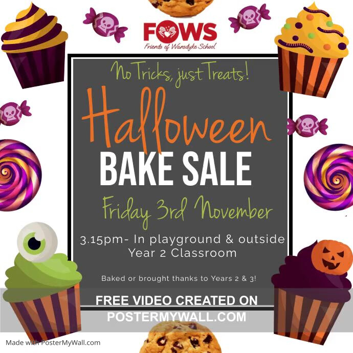Halloween bake sale instagram template | PosterMyWall