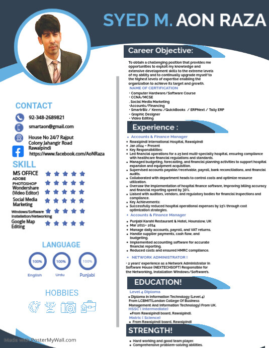 Copy of Copy of Resume Templates | PosterMyWall