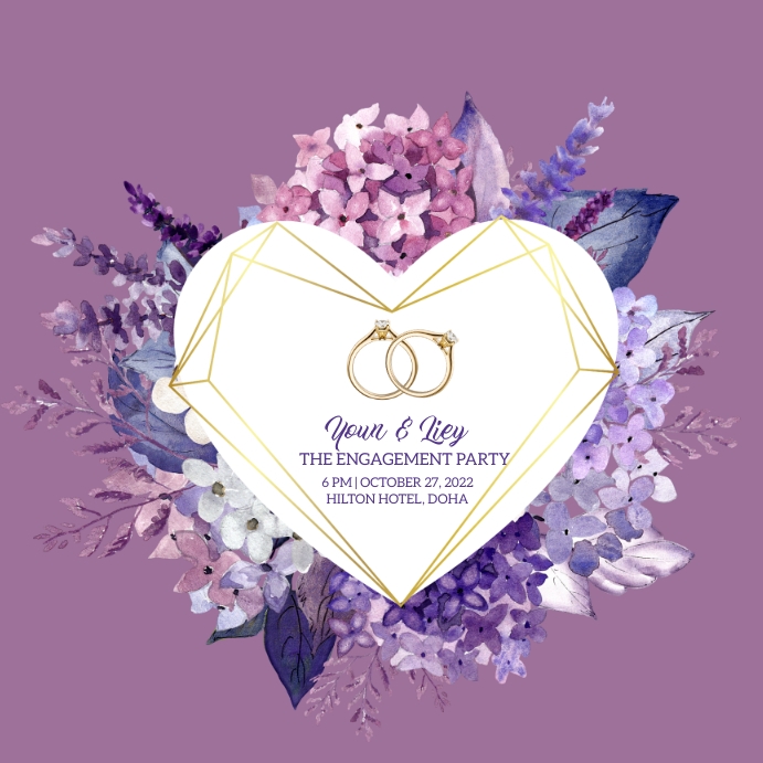 145 Engagement Template | PosterMyWall