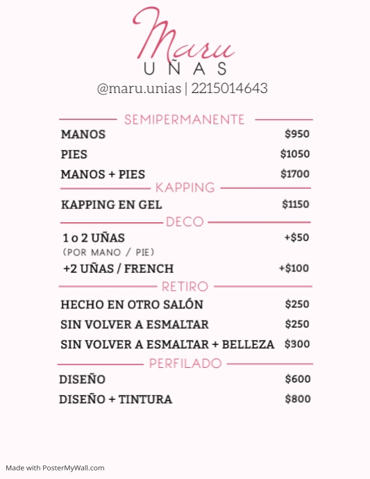 Copy of Copia de Copia de Elegant Beauty Price List Flyer Template ...