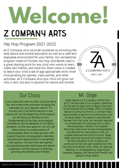 Copy of Hiop Hop Program- Gage | PosterMyWall