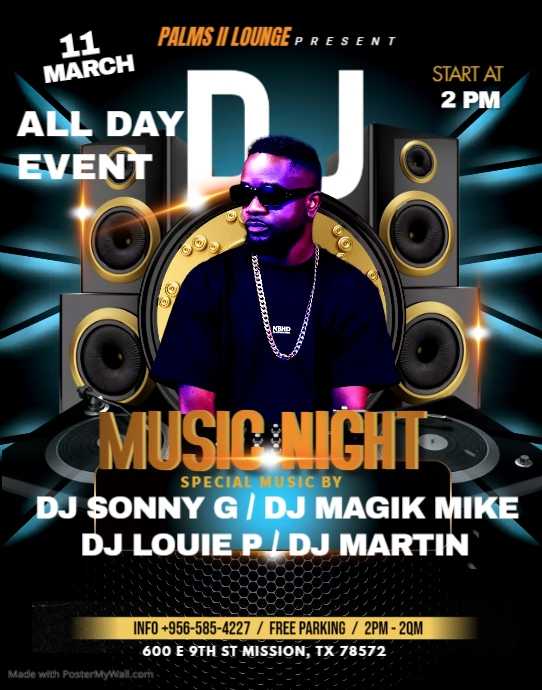 Dj music Night flyer | PosterMyWall