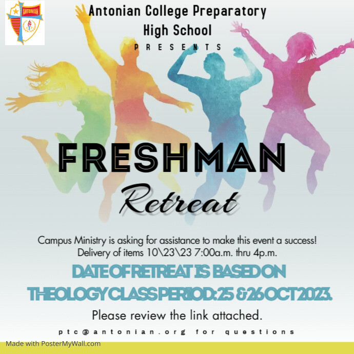 Copy of Antonian Freshman | PosterMyWall