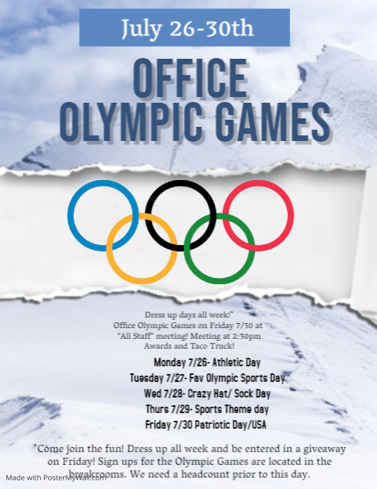 Copy of Winter Olympics Event Flyer Template | PosterMyWall