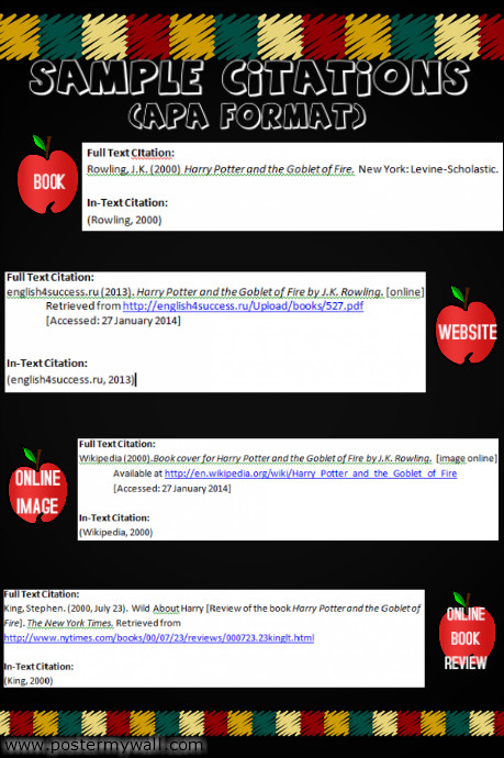 SAMPLE CITATIONS | PosterMyWall