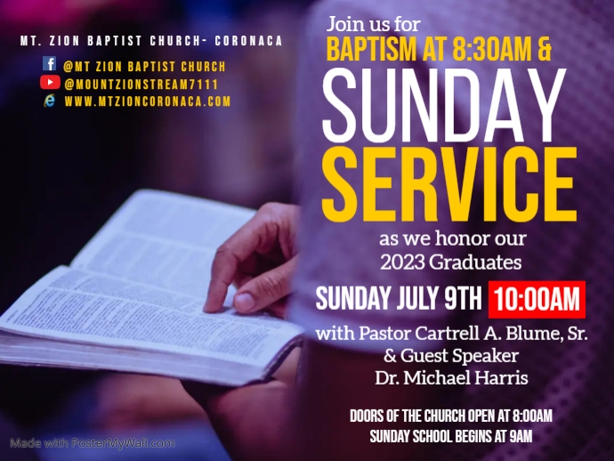 sunday service | PosterMyWall