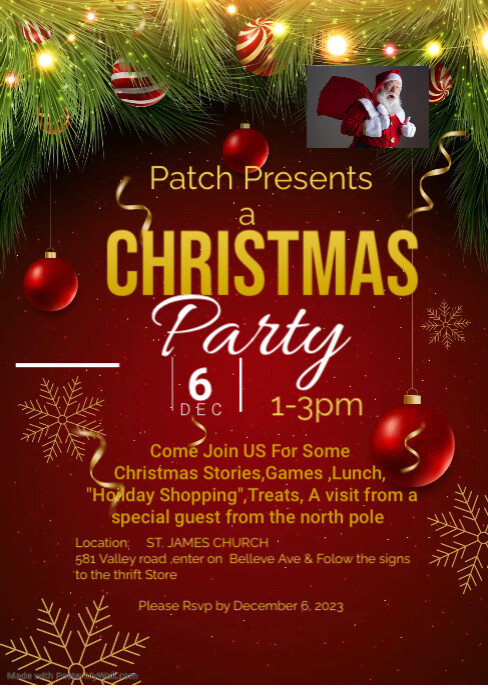 Christmas Party Social Media Poster | PosterMyWall