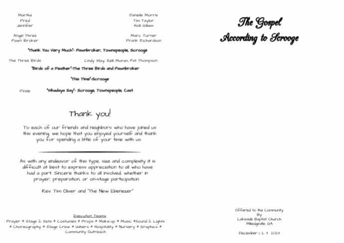 Scrooge Program Revised 1 | PosterMyWall