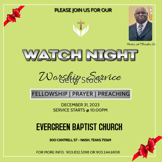 Copy of 2021 NEW YEARS EVE WATCH NIGHT CHURCH SERVICE | PosterMyWall