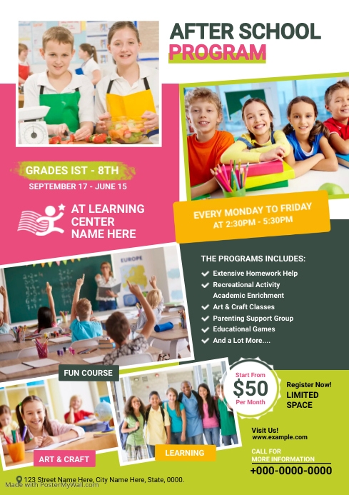 After School Program Flyer | PosterMyWall