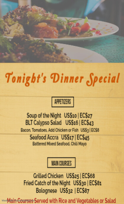 Restaurant menu card seasonal lunch offers | PosterMyWall