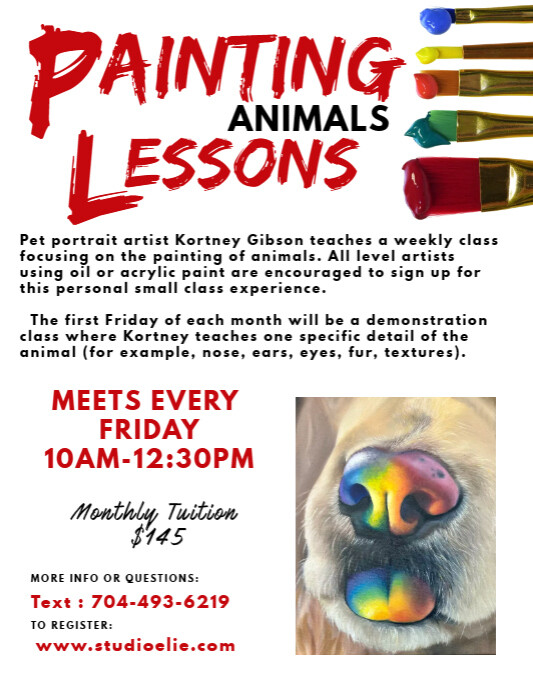 Painting Lessons Flyer Template | PosterMyWall
