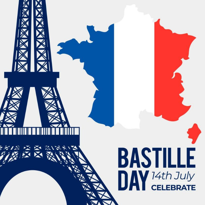 14th July Bastille day French independence Template | PosterMyWall