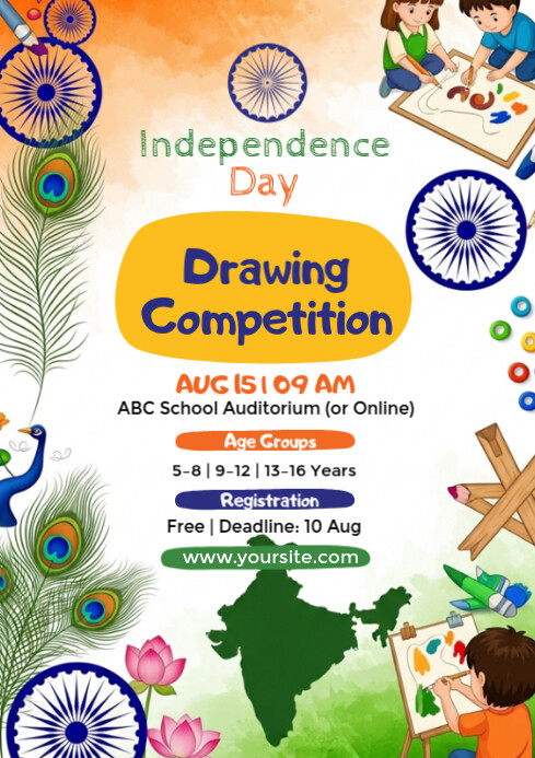 15 August Art Contest Template | PosterMyWall