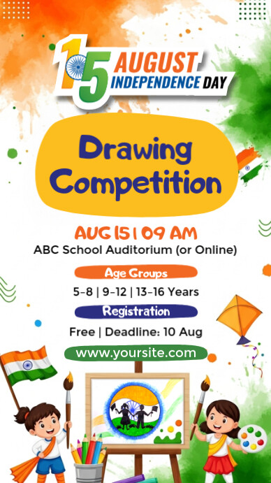 15 August Art Contest Template | PosterMyWall