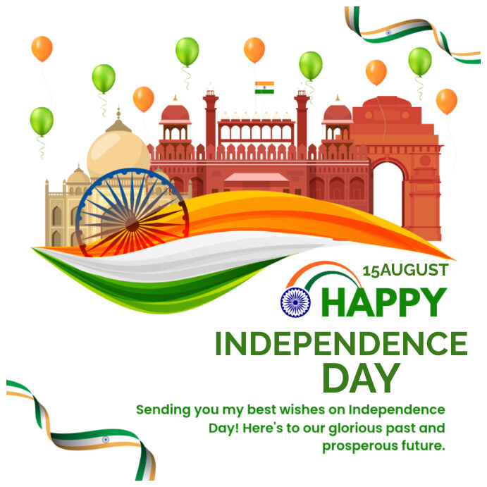 15 August independence day Instagram post tem Template | PosterMyWall