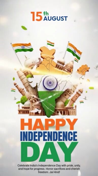 15 August Independence Day of India Template | PosterMyWall