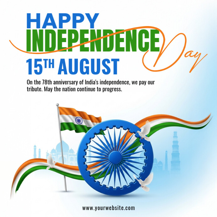 Copy of 15 August Independence Day of India | PosterMyWall