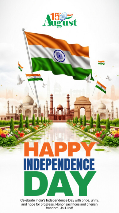 Copy of 15 August Independence Day Of India | PosterMyWall