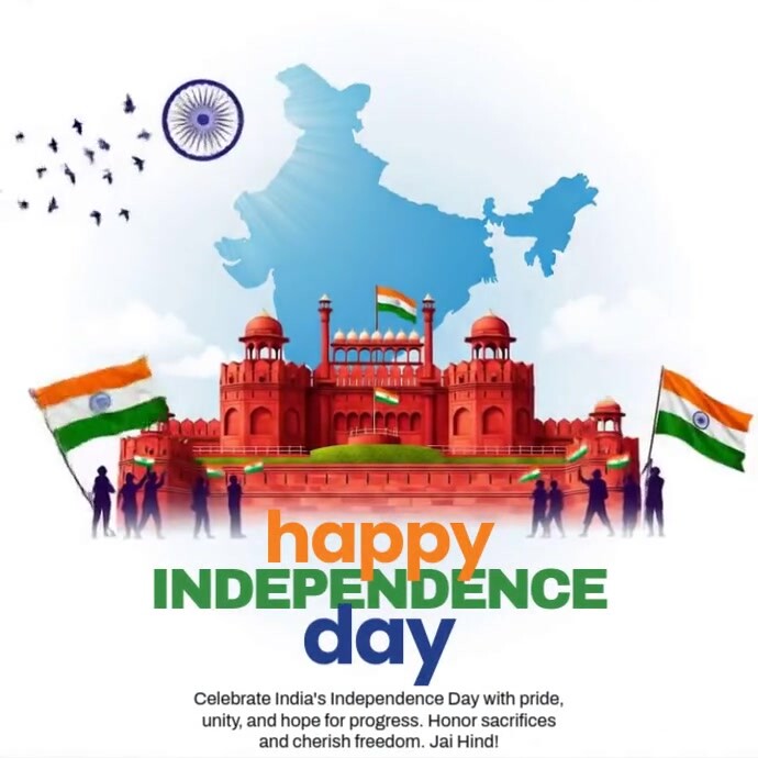 15 August Independence Day Of India Template | PosterMyWall
