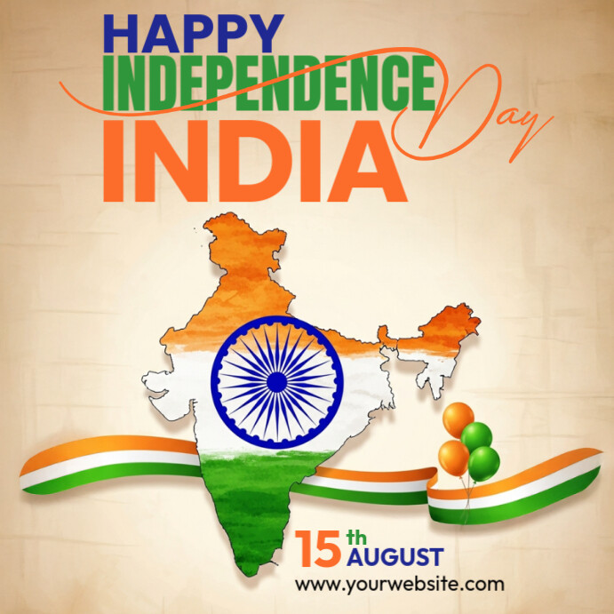 15 August Independence Day of India Template | PosterMyWall