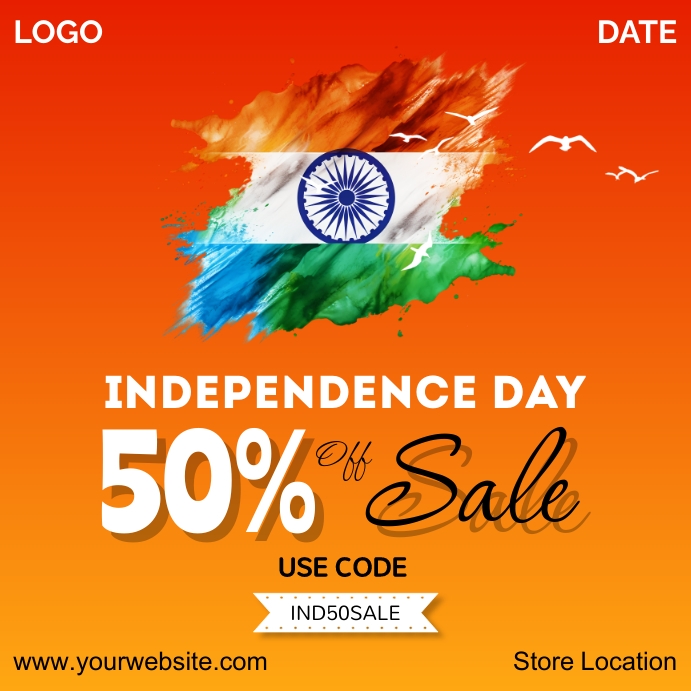 15 August Independence Day Sale Instagram Pos Template | PosterMyWall