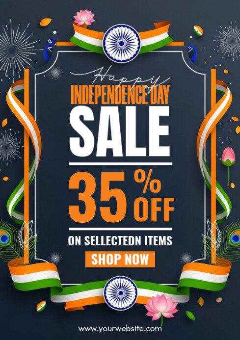 15 August Sale A4 Template | PosterMyWall